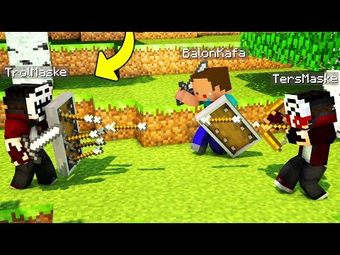 BALON KAFA İLE TROLL MASKEYİ TROLLEDİK - Minecraft