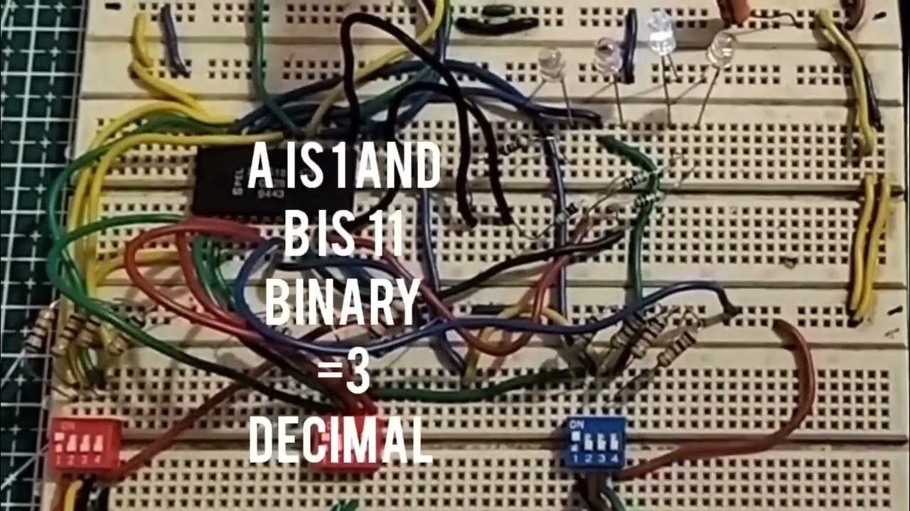 74ls181 four bit ALU( addition) - YouTube