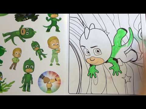 SPEED COLORING-Crayola PJ Masks Color and Sticker Book 파자마 삼총사 색칠놀이
