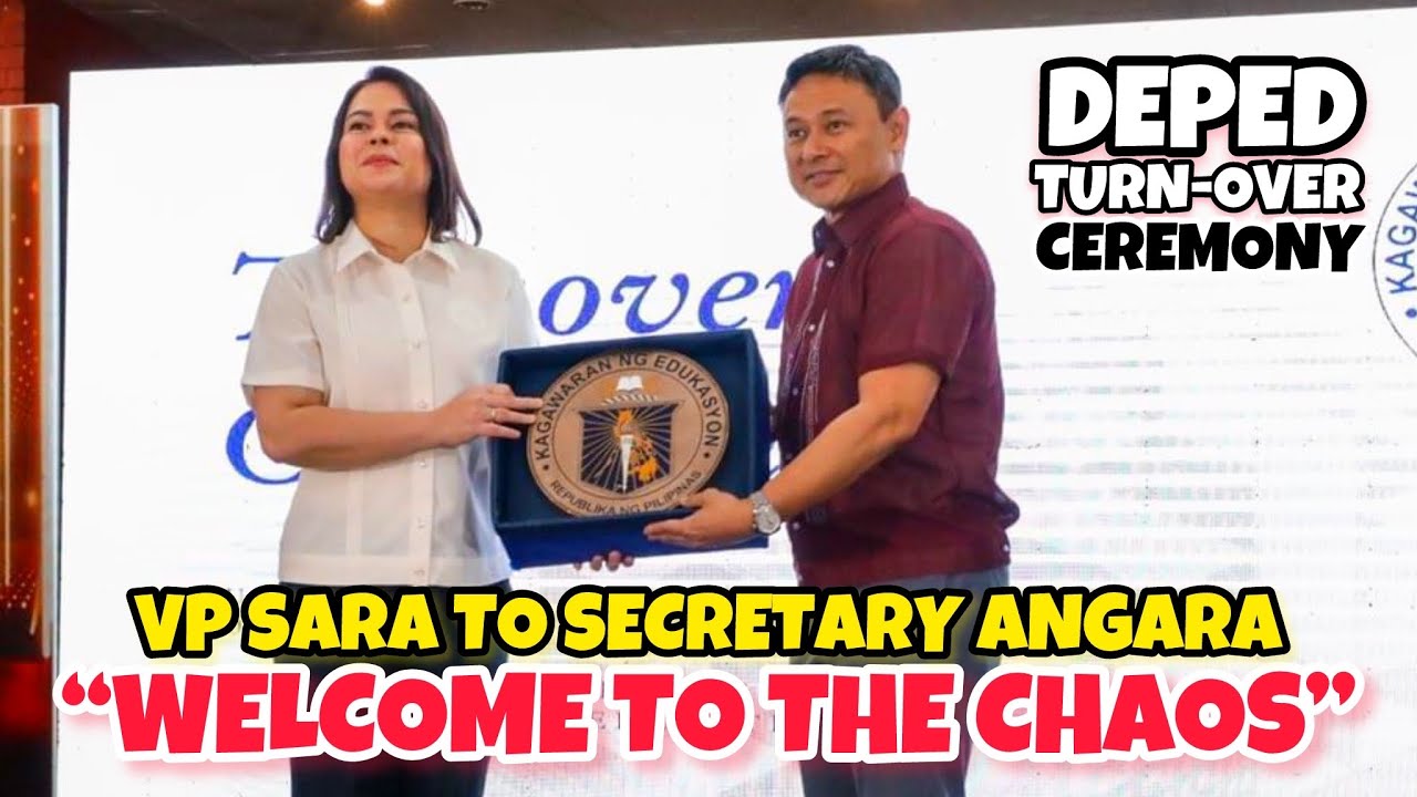 VP SARA AT SEC. ANGARA SA TURN-OVER CEREMONY NG DEPED! - YouTube