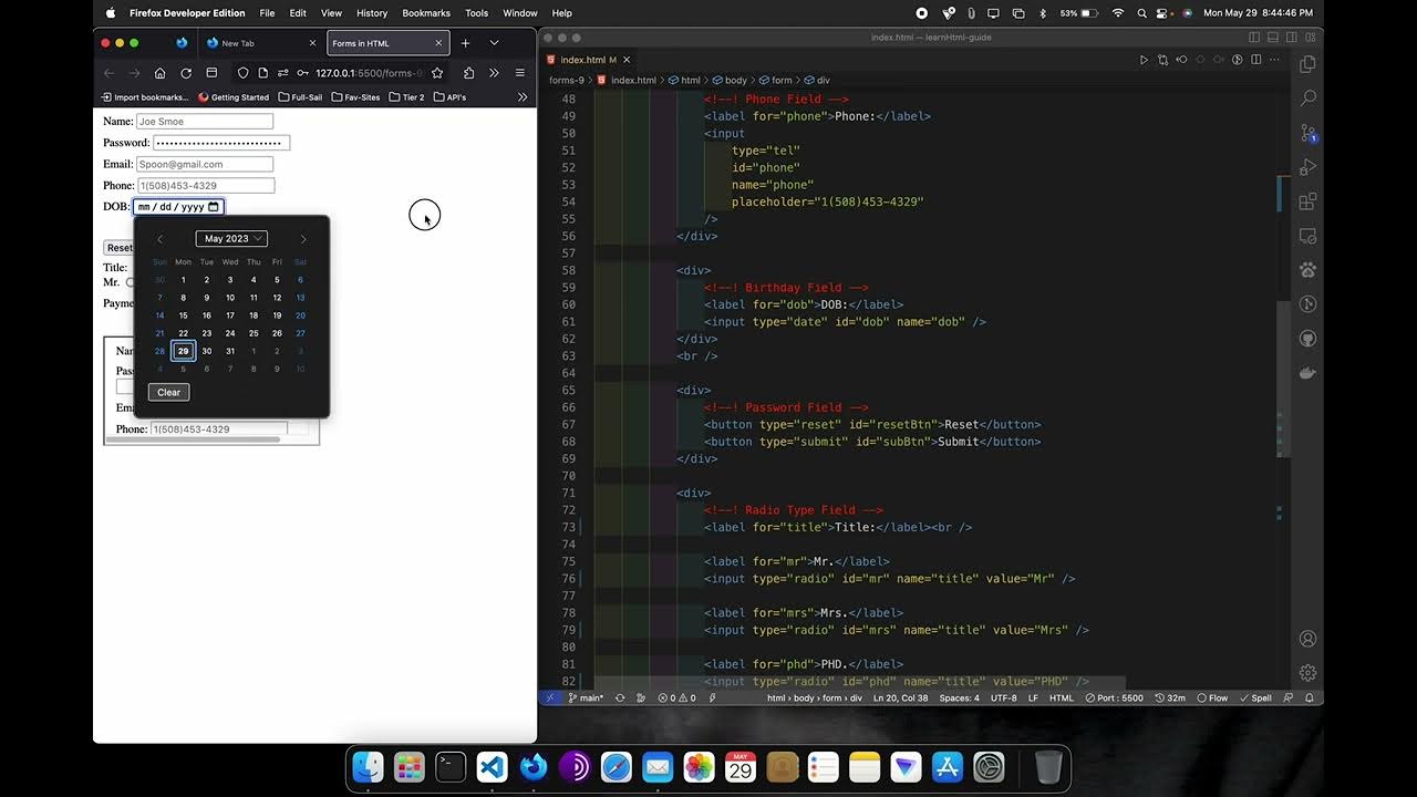 HTML Form Input Types - YouTube