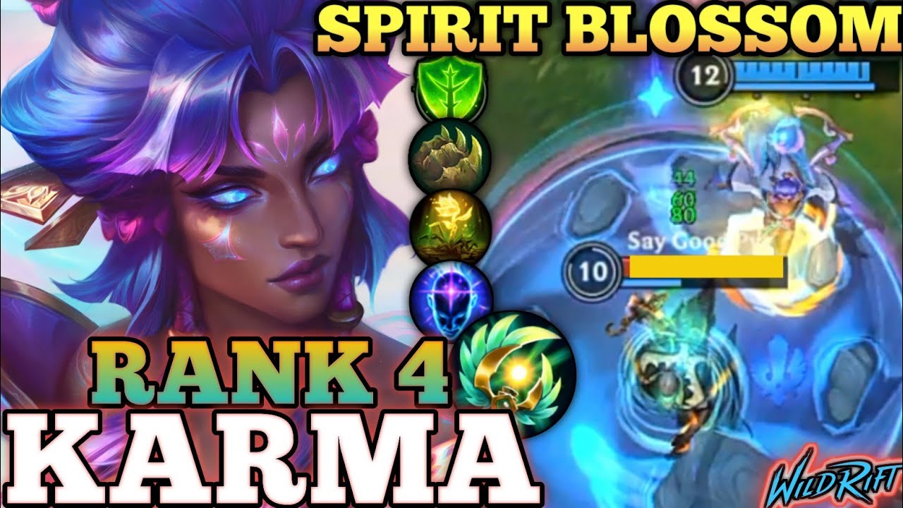 KARMA NEW SKIN! SPIRIT BLOSSOM KARMA RANKED GAMEPLAY - TOP 4 GLOBAL ...