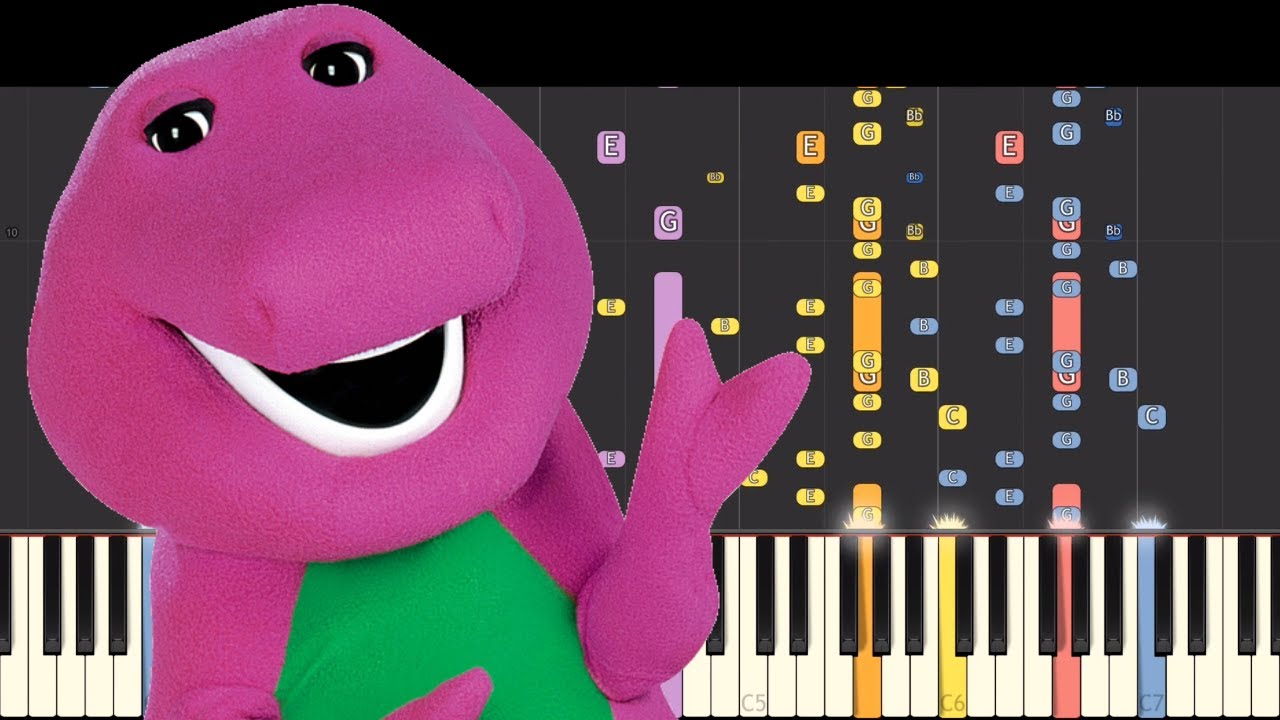 IMPOSSIBLE REMIX - Barney Theme I Love You - Piano Cover - YouTube