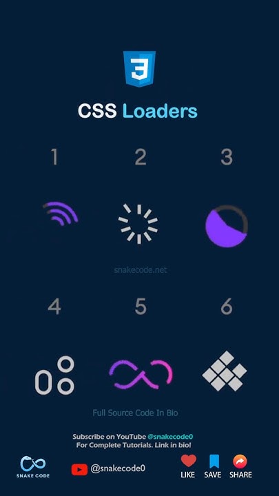 Awesome CSS Loaders! #CSS #HTML #JavaScript #WebDevelopment # ...