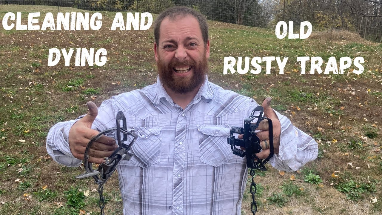 How To Clean And Dye Rusty Traps - YouTube