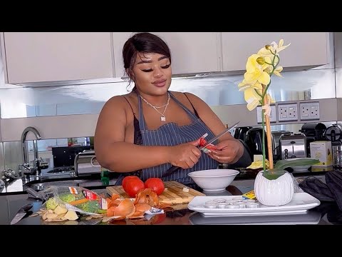 Grilled Smoked salmon on a bed of mashed potatoes & veggies | Kim Manana