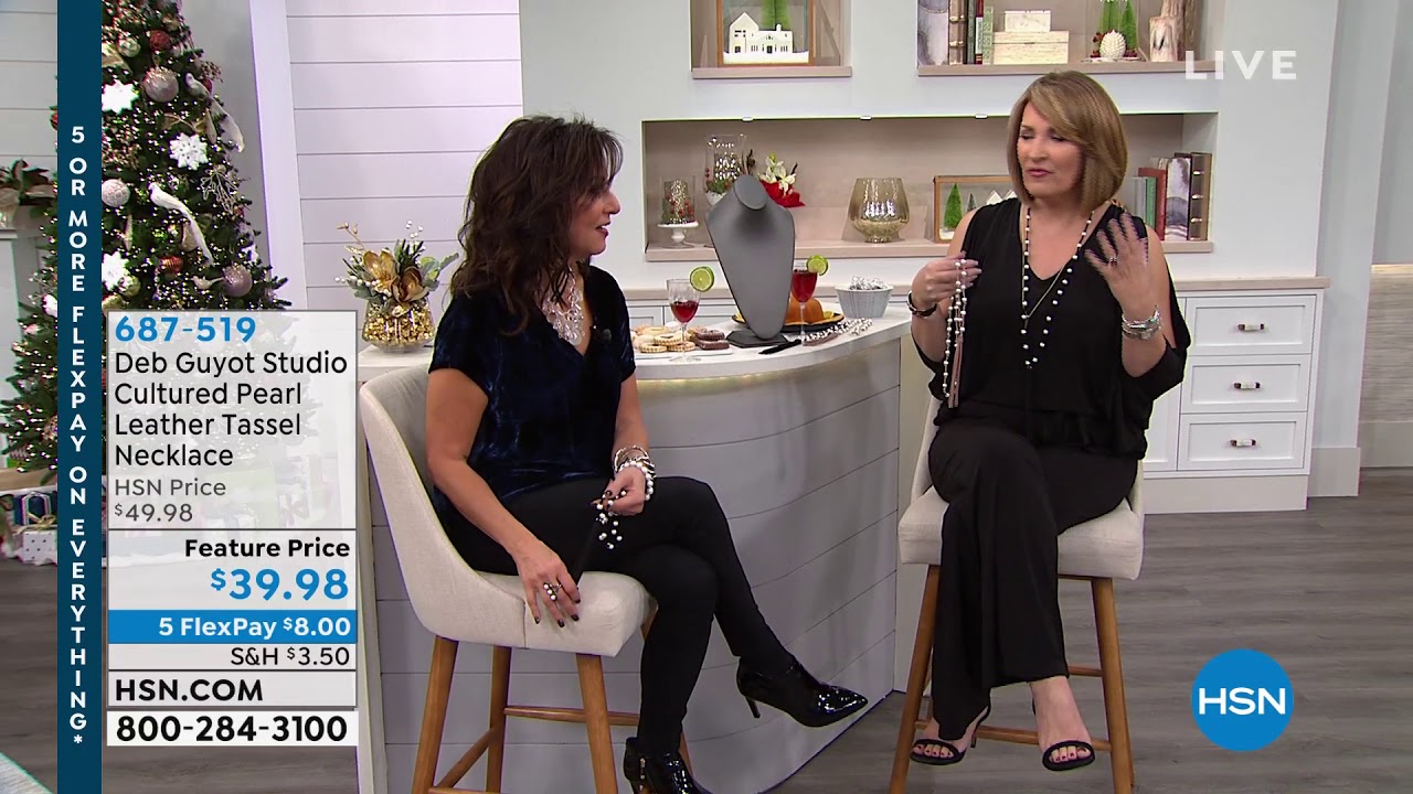 Deb Guyot Studio Cultured Pearl Leather Tassel Necklace - YouTube