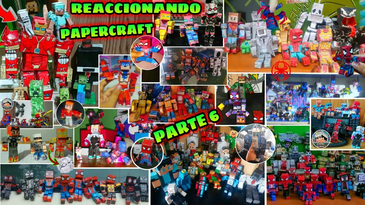 Reaccionando a sus papercraft versión Minecraft PARTE 6 figuras hecho ...
