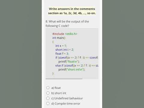 Set12 - C Developer Jobs Qualifier | Sanfoundry | #shorts - YouTube
