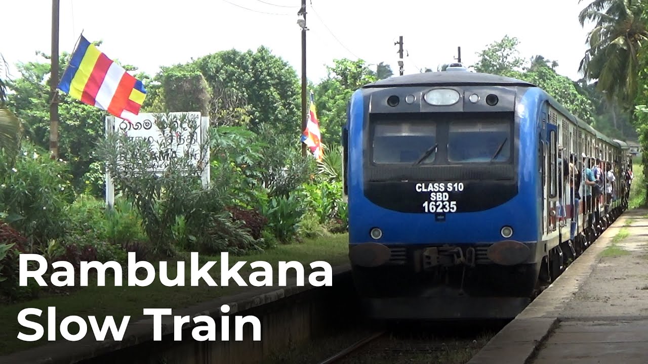 Rambukkana Colombo Slow Train Arriving at Ragama Railway Station in Sri ...