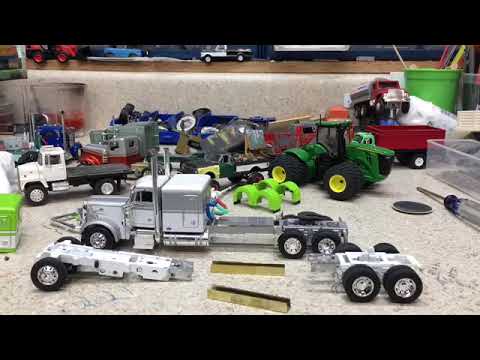 Part 2 of the frame stretch on a Peterbilt - YouTube