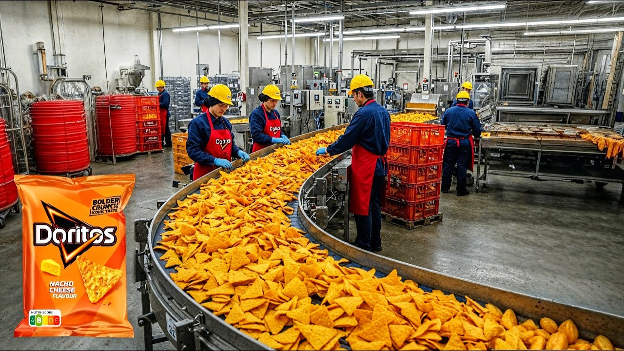 How Cheesy Doritos Chips Are Made In A Factory | Doritos Factory ...