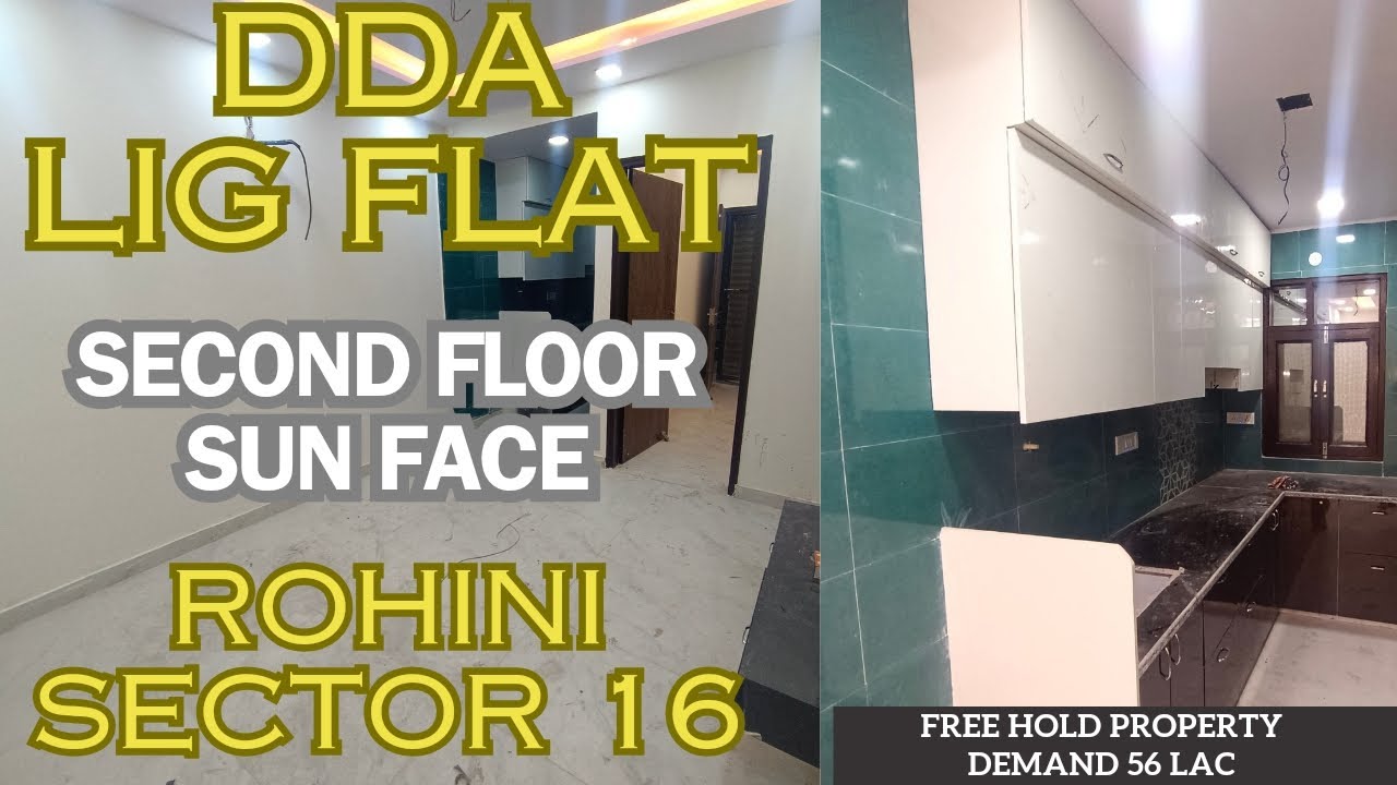2 BHK DDA LIG FLAT in Rohini sector 16. Second floor sun face free hold ...
