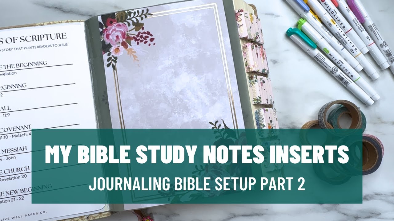 My Bible Study Notes Inserts | Journaling Bible Setup Part 2 - YouTube