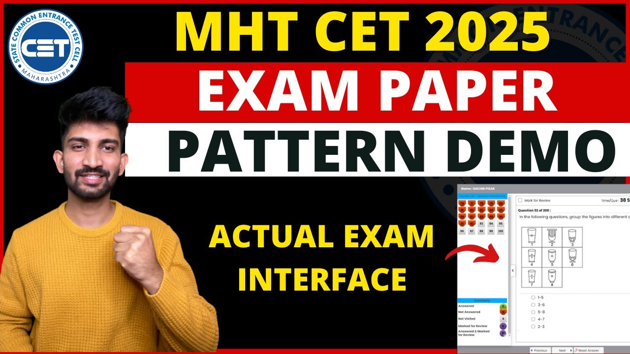 mht cet Actual Paper 2025 | mht cet Exam Interface and Paper Pattern ...