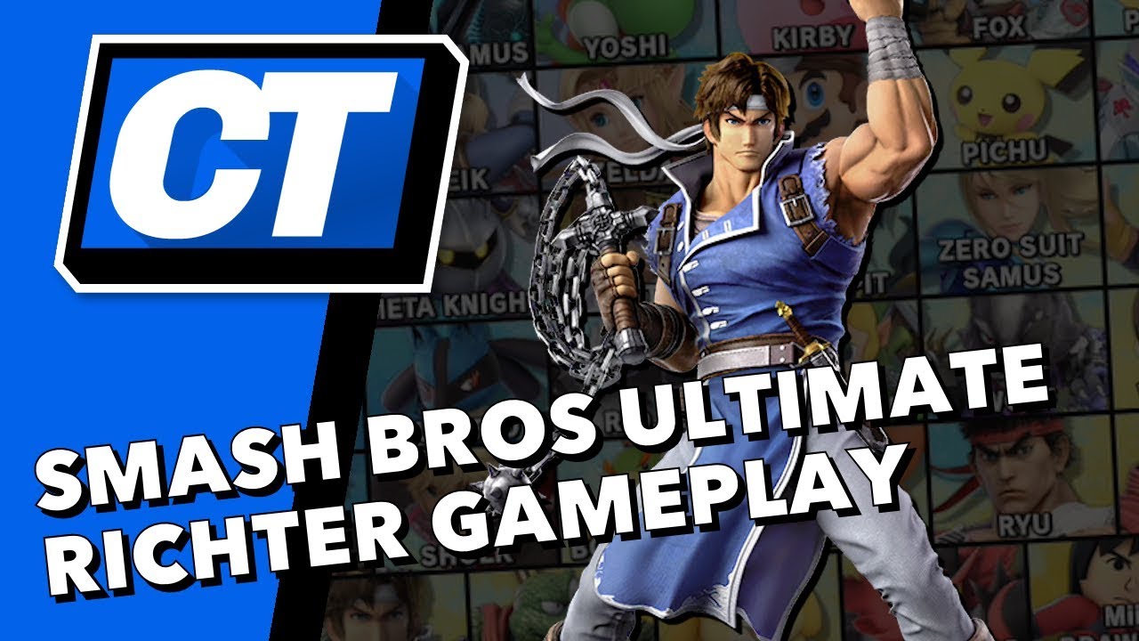 Richter Belmont Gameplay in Super Smash Bros. Ultimate - YouTube