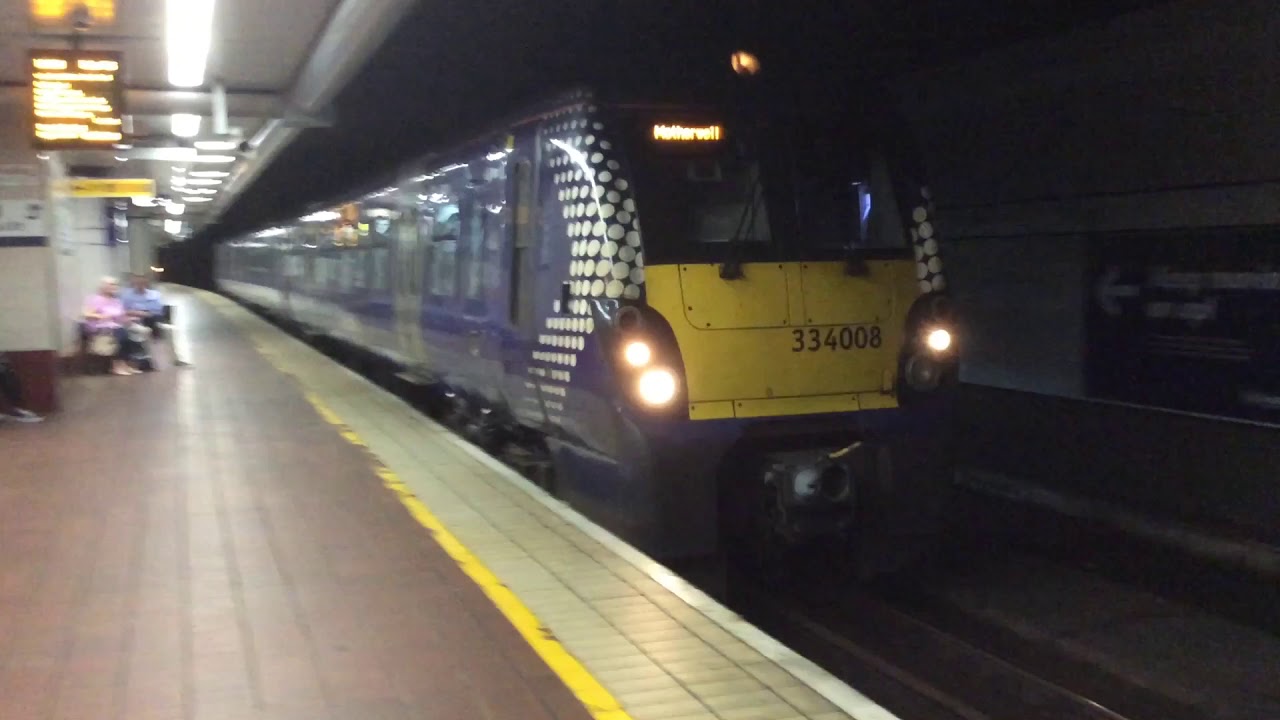 Class 334 departing Glasgow Central LL - YouTube