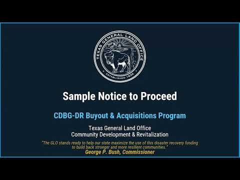 Sample Notice to Proceed
