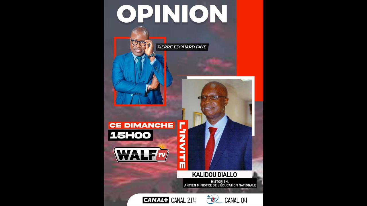 Kalidou Diallo est l'invité de Pierre Edouard Faye dansOpinion de ce ...