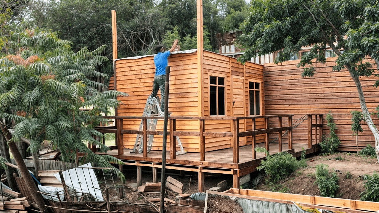 Modern Rustic Cabin Build – Handcrafted with Simple Tools - YouTube