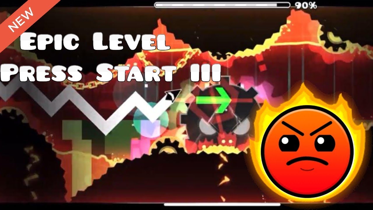 Press Start III Epic harder level | Geometry Dash - Hailoven. - YouTube