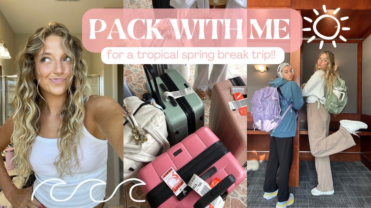 PACK WITH ME: for my tropical spring break trip to the Bahamas :) - YouTube
