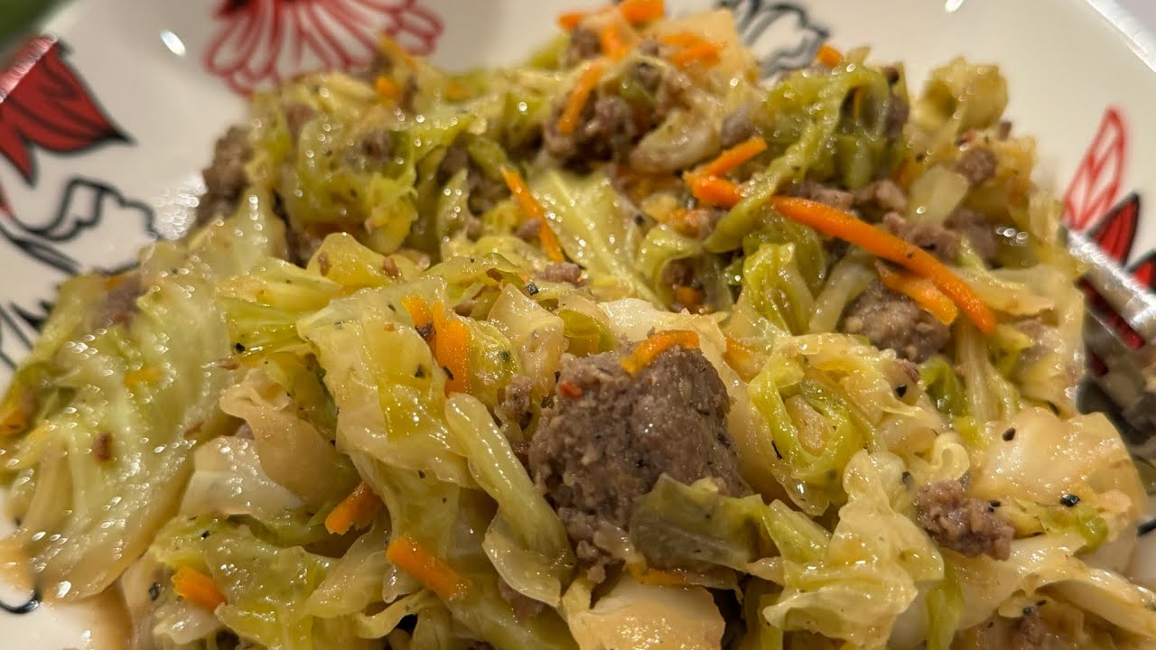 * how to make fried cabbage and chunky sausage!! A delicious new recipe ...