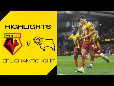 BACK TO WINNING WAYS 🤩 | Watford 2-0 Derby County | Short Highlights