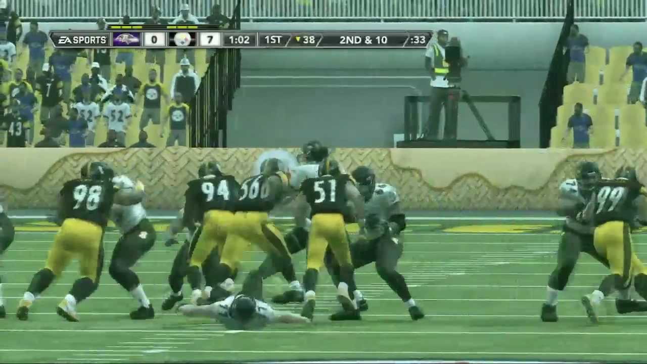 Madden NFL 12 GAMEPLAY - Ravens @ Steelers (Part 1 of 2) [HD] - YouTube