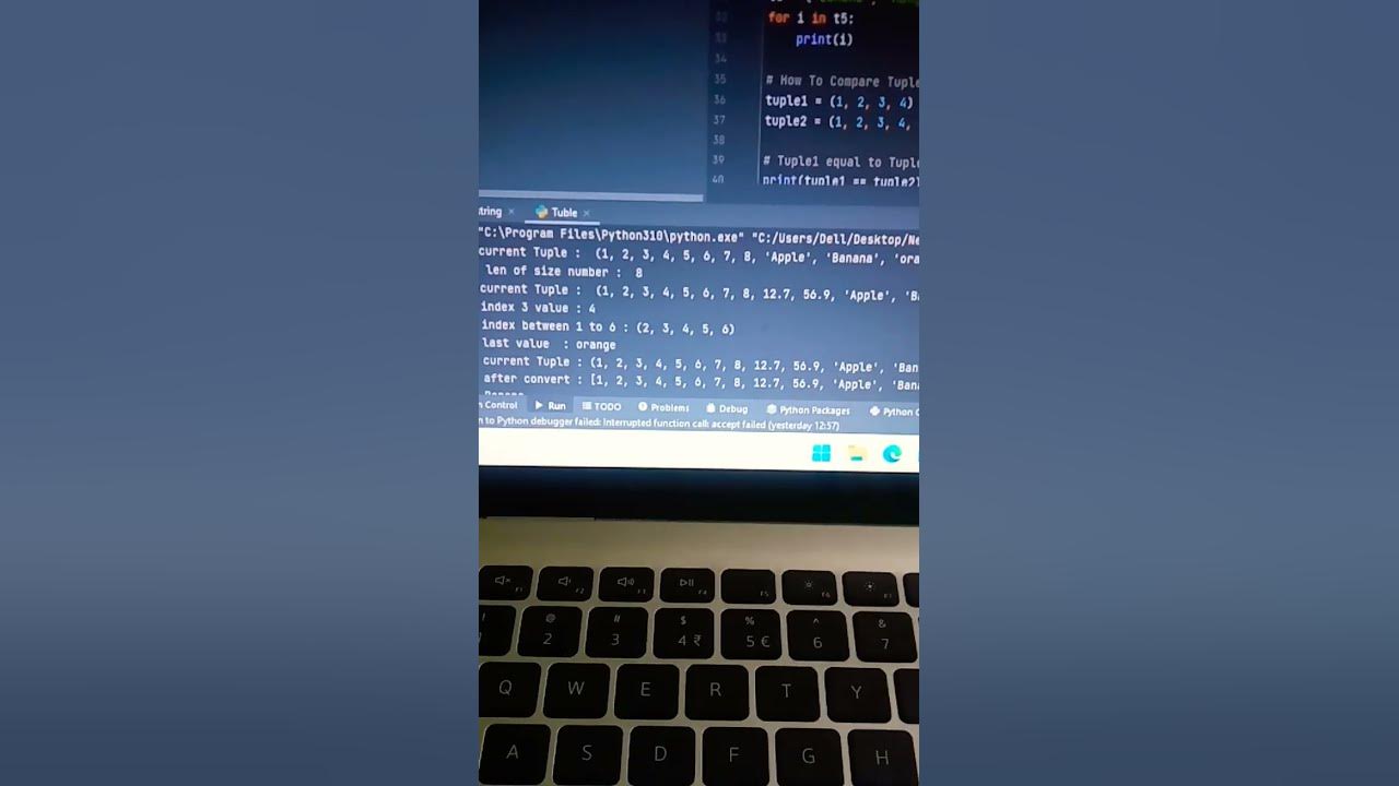 How to add value to python Tuple #short 💻💻🔥🔥 - YouTube