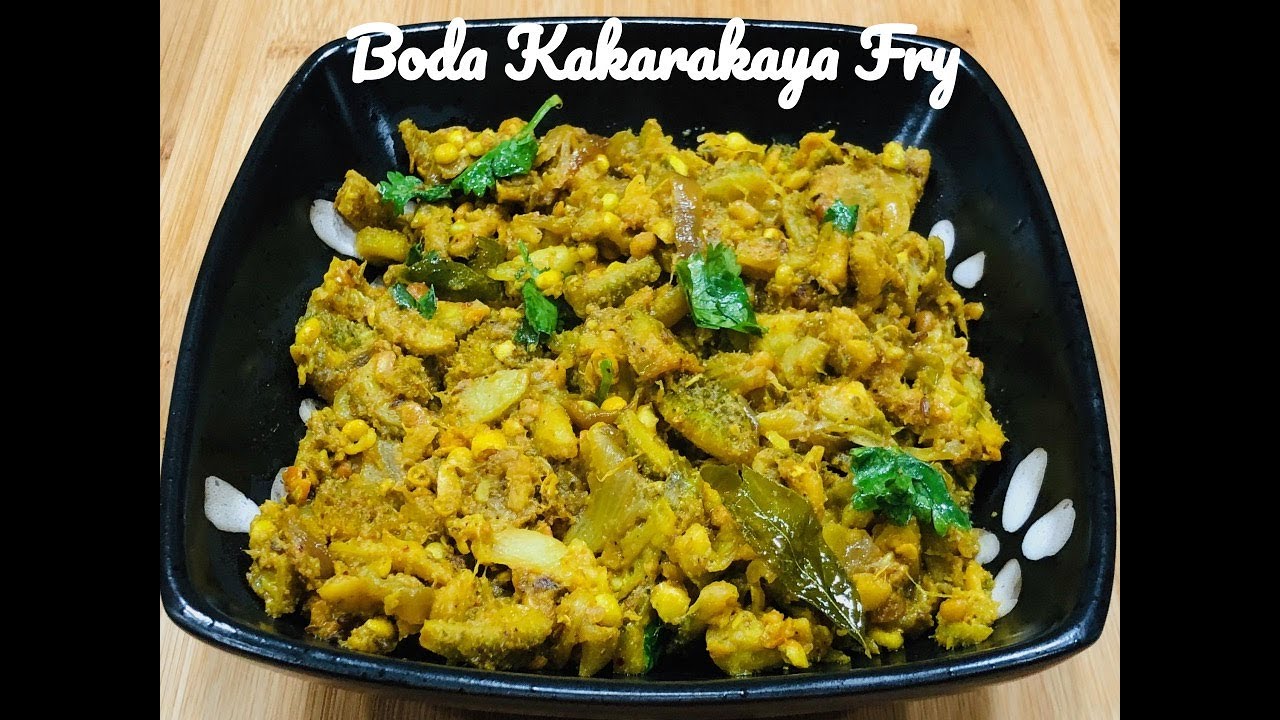 Nuvvulu Boda Kakarakaya fry Recipe || Spiny Gourd || Bontha Kakarakaya ...