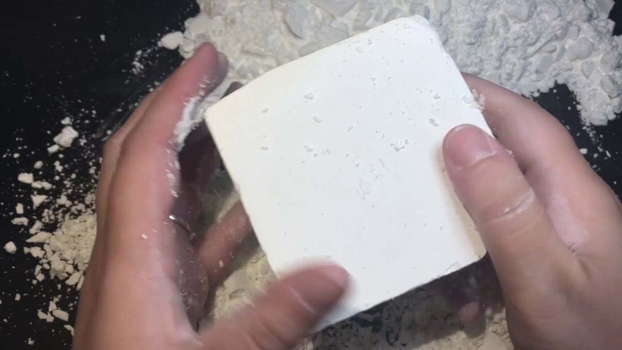 3 Blocks of Cornstarch and Gym Chalk - YouTube