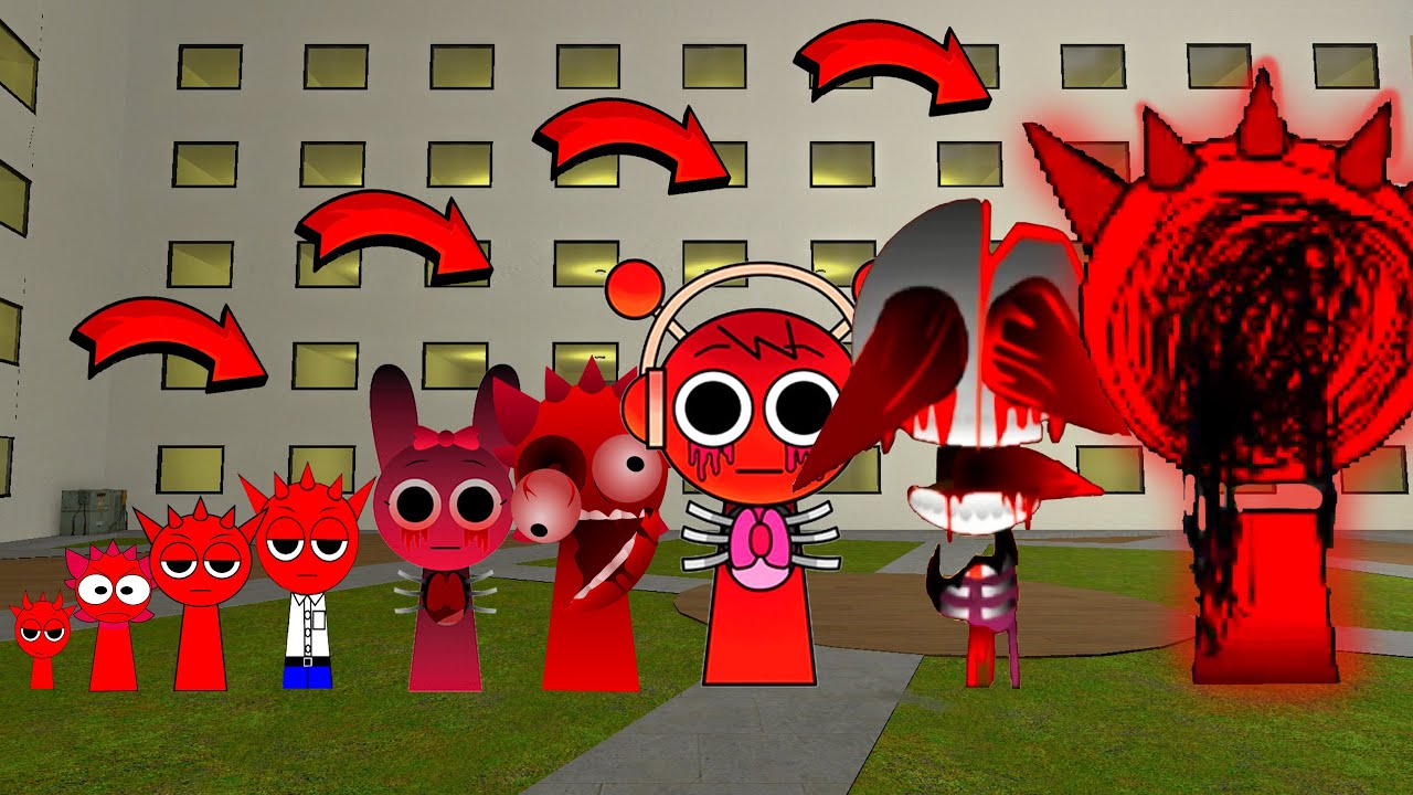 Incredibox Red Sprunki Oren Nightmare & Pianosaurus Family Want Me To ...