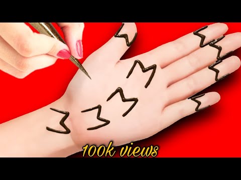 M अक्षर से बनाए सुन्दर सी मेहंदी | M alphabet mehndi design trick- alphabet mehndi designs for hands