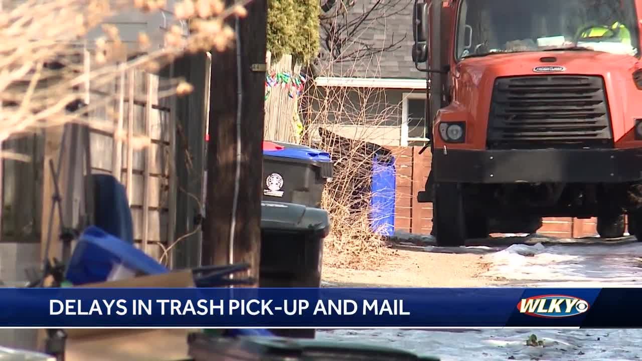 Garbage pickup, mail delays part of Louisville's winter storm residual impact - YouTube