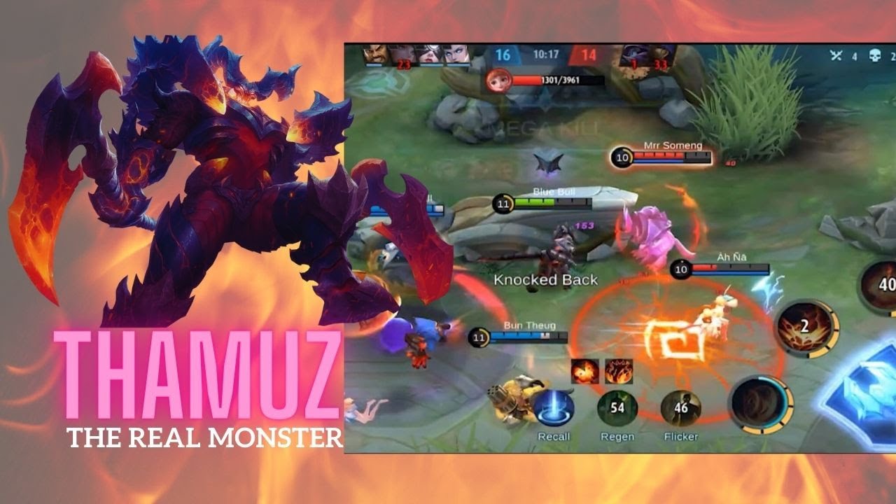 Tanky Thamuz Super Aggressive With Fighter Build - Mobile Legend - YouTube