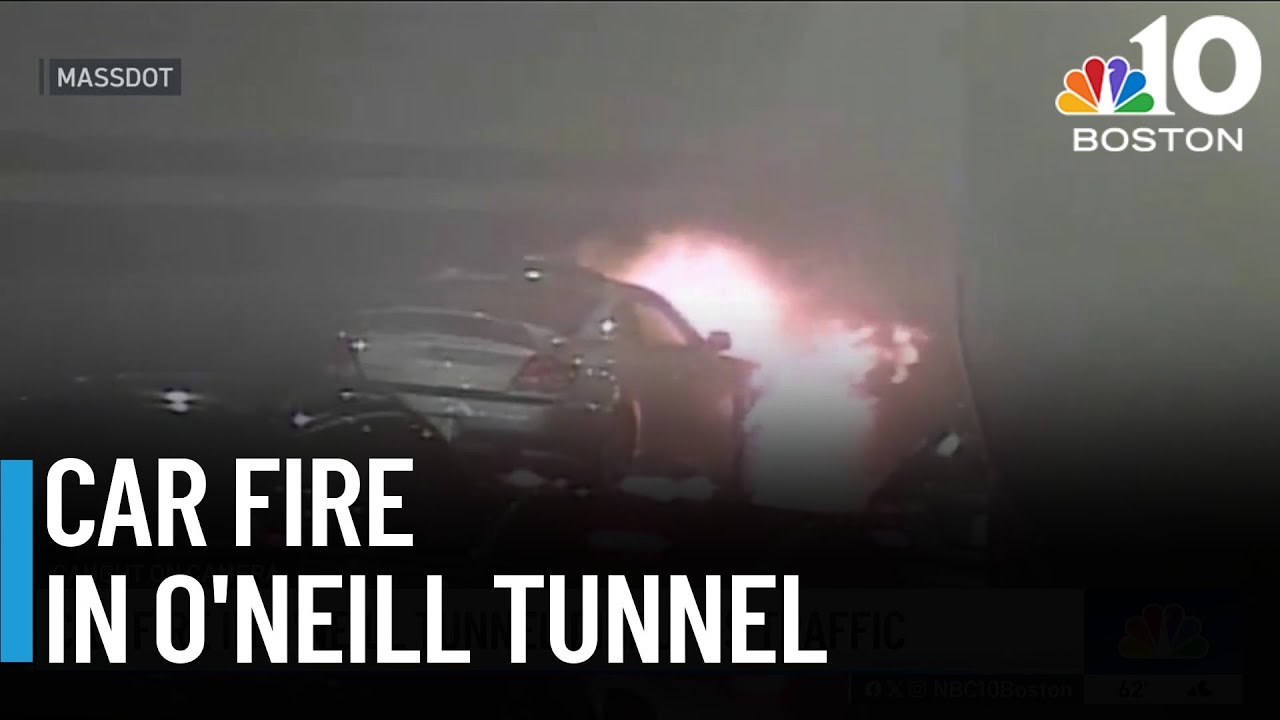 Car fire disrupts traffic in Boston's O'Neill Tunnel - YouTube
