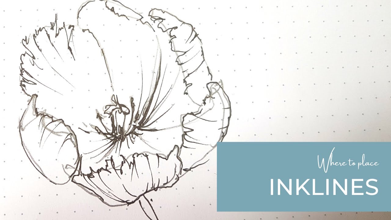 Where to place your ink lines before a watercolor wash - YouTube