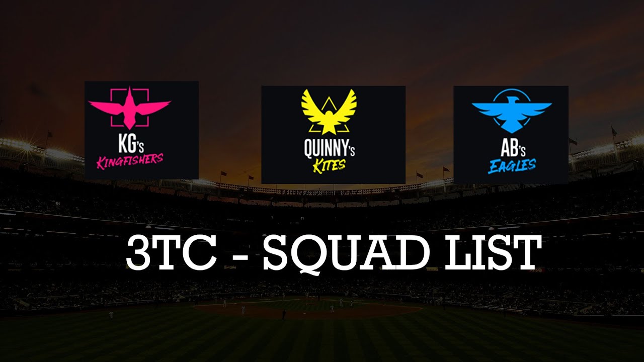 3TC (three-team cricket ) - Squad List - YouTube