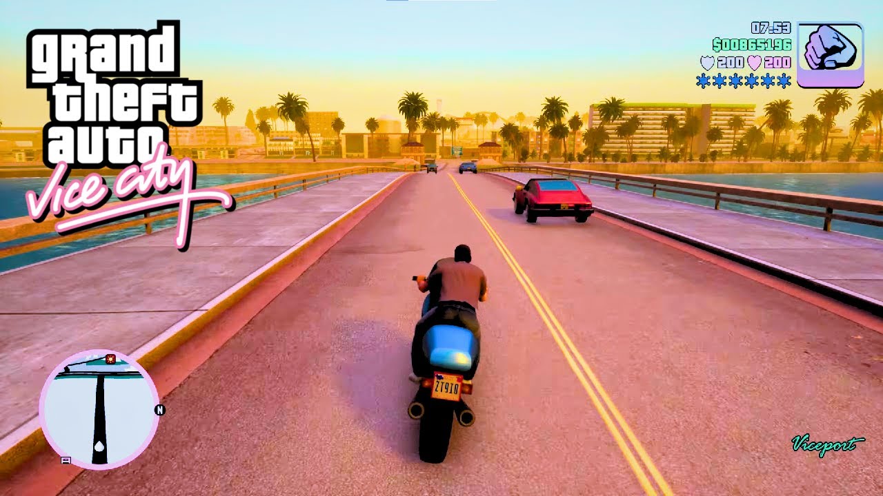 PCJ 600 Motorcycle Ride Around Vice City | GTA Vice City: Definitive ...
