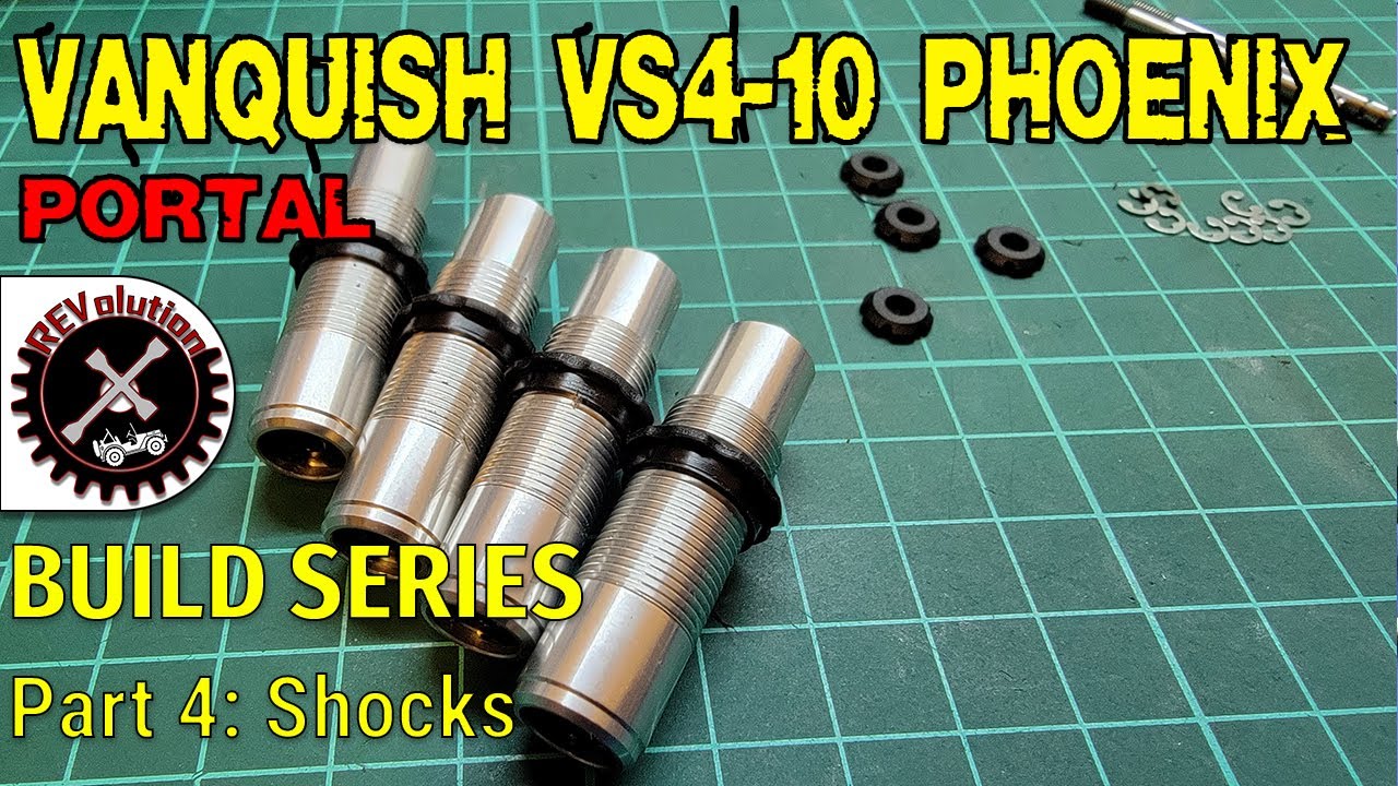 Vanquish VS4-10 Phoenix Portal Build Series - Part 4 - Shocks - YouTube