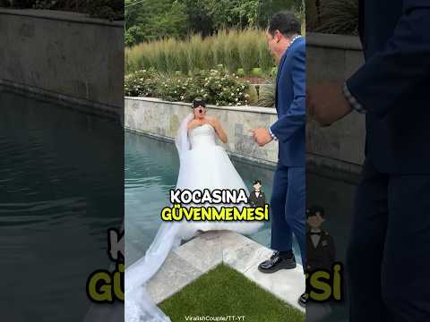 Eşine Güvenince Kendini Gelinlikle Süs Havuzunda Buldu 💔