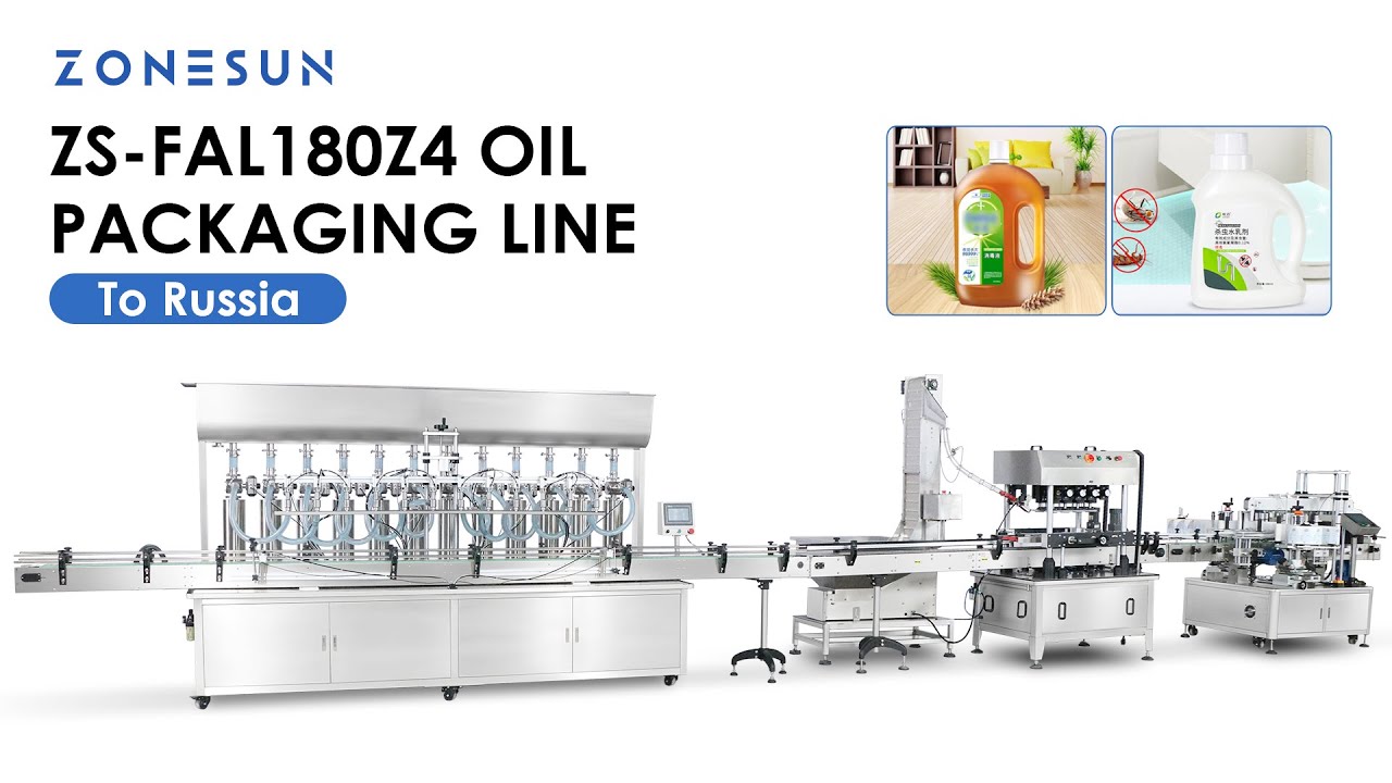 5L Bottle Packaging Production Line Oil Filling Capping Round Flat ...