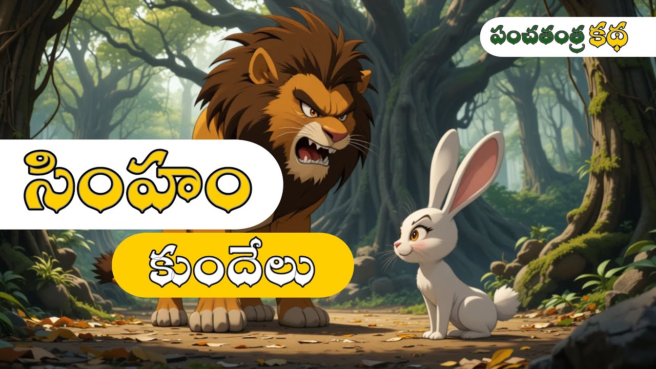 సింహం - కుందేలు తెలుగు కథ | Lion and Rabbit Story | Telugu Stories ...