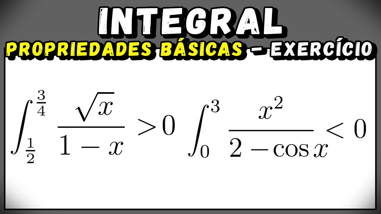 Exercícios de Introdução às Integrais - Questão 9 | Cálculo Integral ...