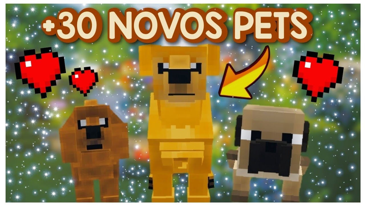 +30 NOVOS PETS PARA MINECRAFT PE 🐶 - DOMESTIC PETS MCPE - YouTube