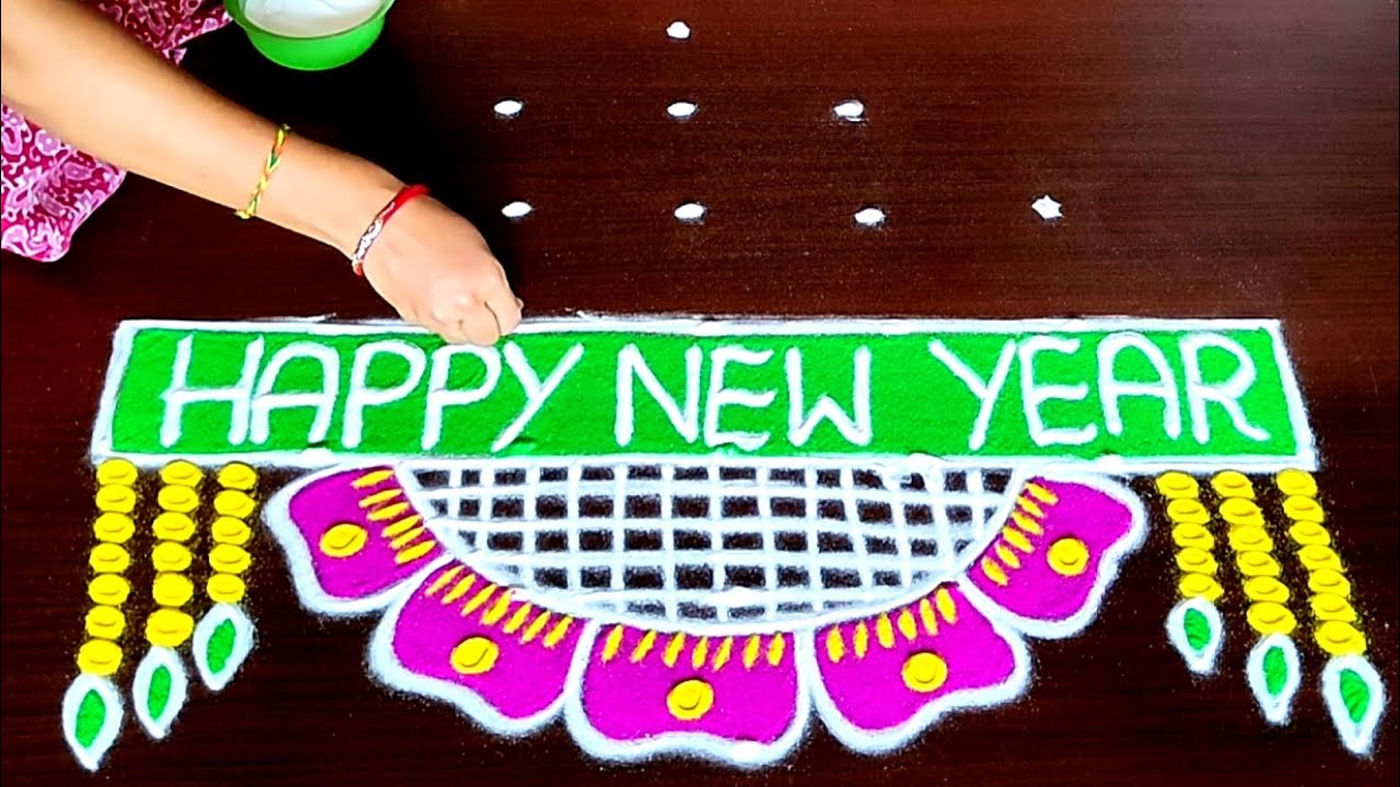 New Year Special Peacock Rangoli Designs/New year kolam designs/New ...