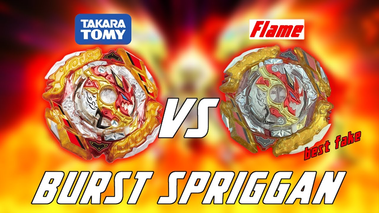 BEYBLADE FAKE TỐT NHẤT?? - So sánh Bust Spriggan Flame và Takara Tomy ...