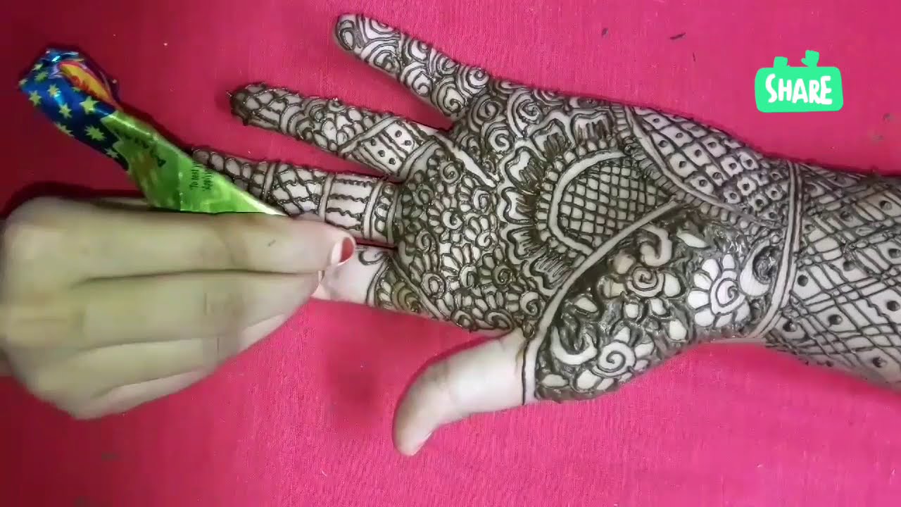 Full hand mahendi design - YouTube