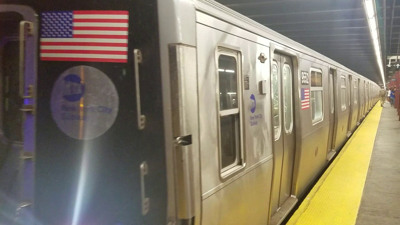 R160A-2/R160B F Train leaving 47th-50th Streets Rockefeller Center ...